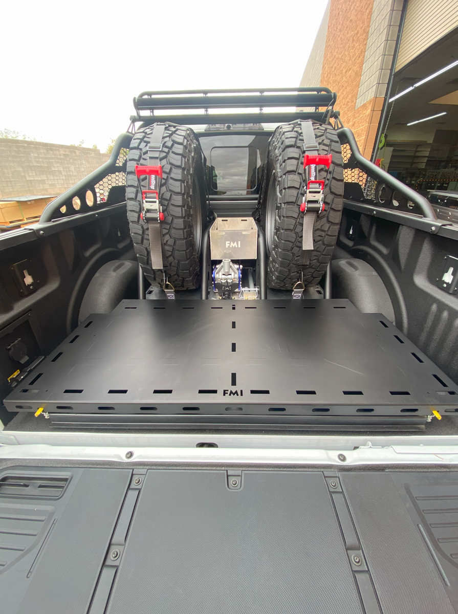 2017 - 2024 Ford Raptor Modular Bed Organizer with Slide Out Cargo Tra ...