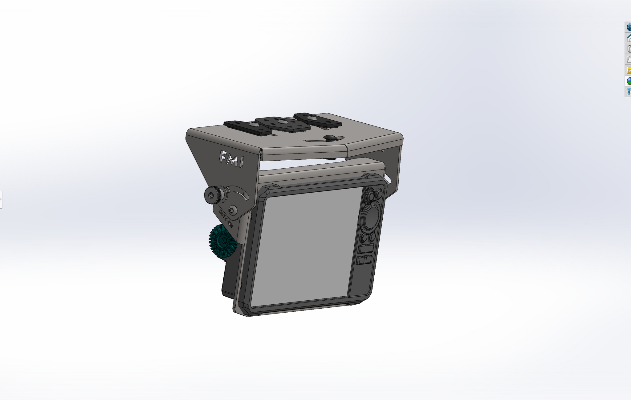 Fold Down Lowrance HDS7-LIVE GPS Mount - Bronco Roof Mount - Foutz ...