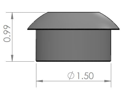 FM17000022 - 1.5 uniball top cap buried bolt for 1/2" 12 point bolt ...
