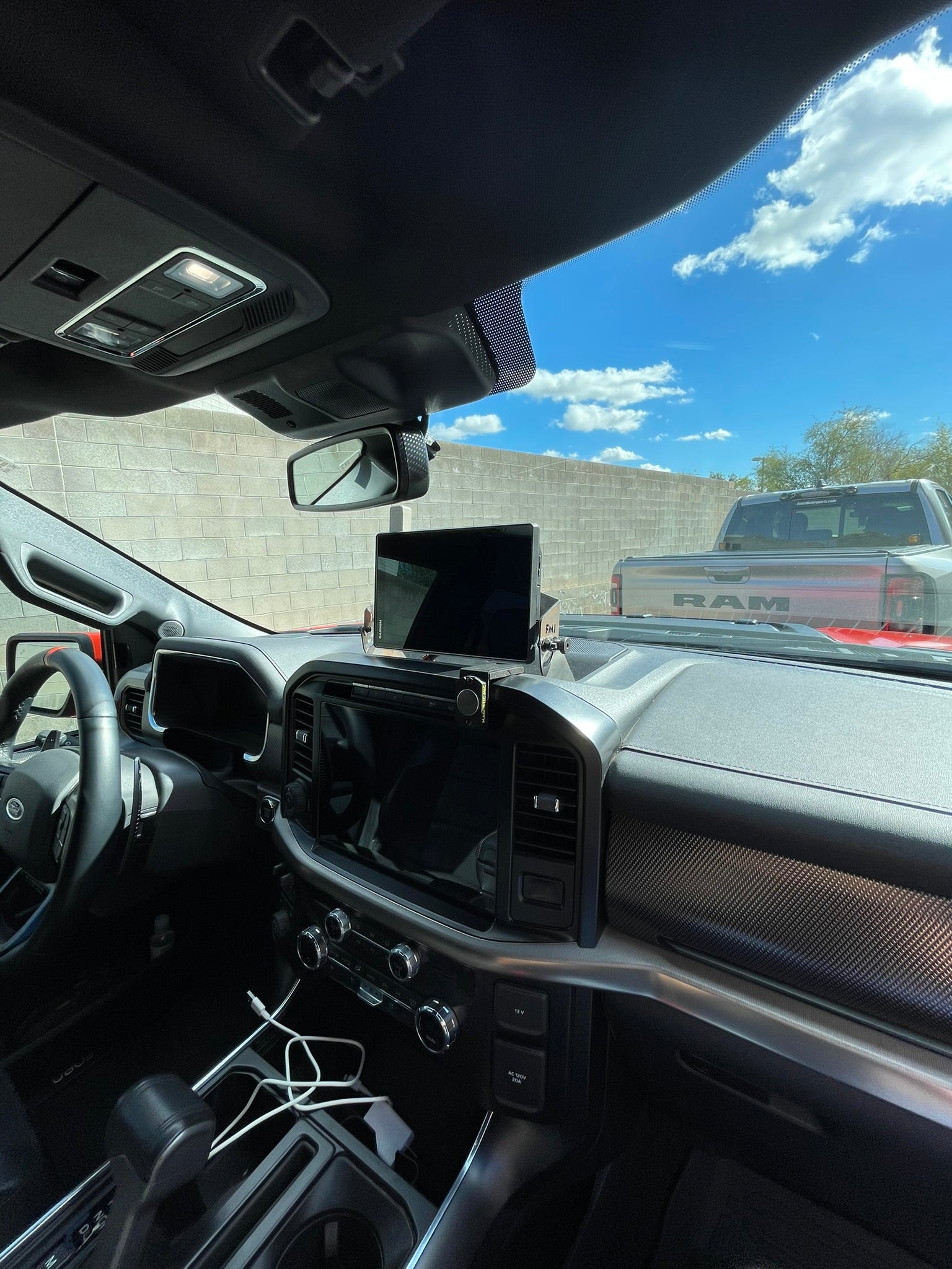 2021-2023 Gen 3 Raptor Center Dash Fold Down GPS mount-Garmin TREAD XL ...