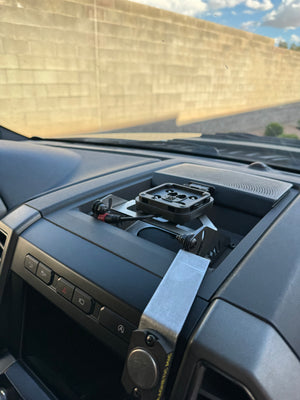 Gen 2 Raptor / F150 / Super Duty - Center Dash Fold Down GPS Mount (Ga ...