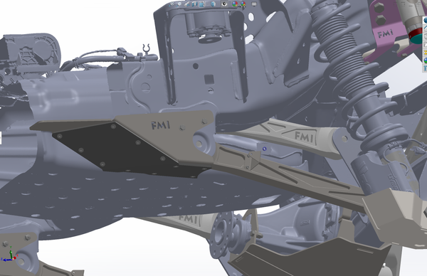 2024 Ranger Raptor Rear Lower Arm Frame Guard with HDPE Slide - Foutz ...