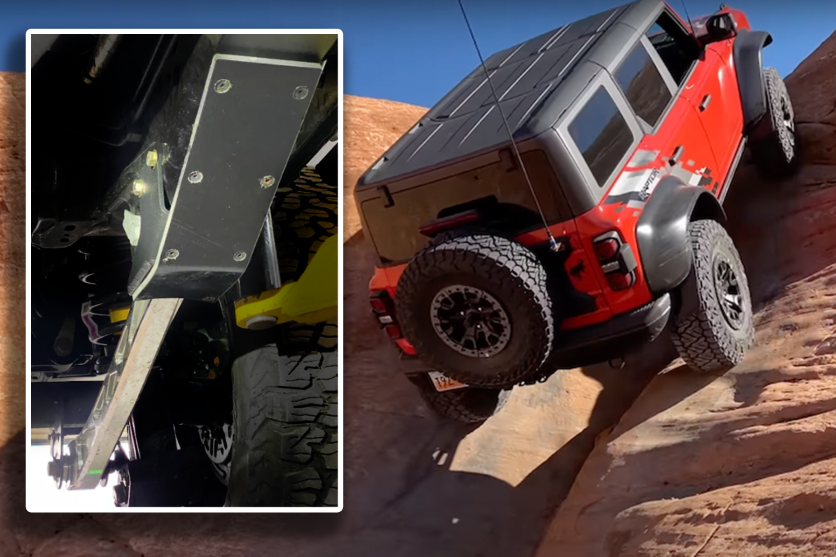 2022 + BRONCO RAPTOR REAR LOWER ARM FRAME GUARD with HDPE SLIDE - Foutz ...