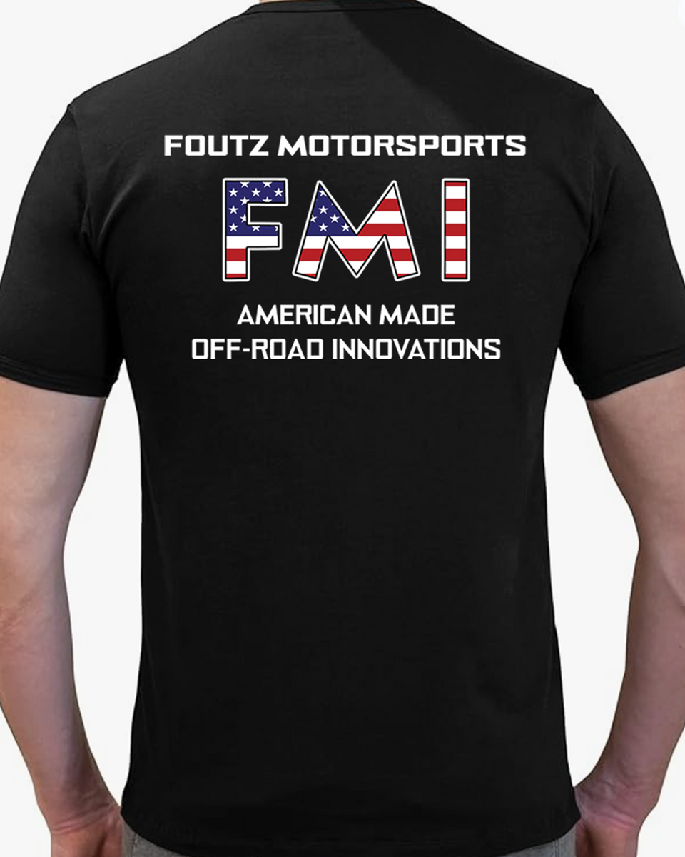 FMI AMERICAN FLAG LOGO SHIRT - MENS SHORT SLEEVE – Foutz Motorsports LLC