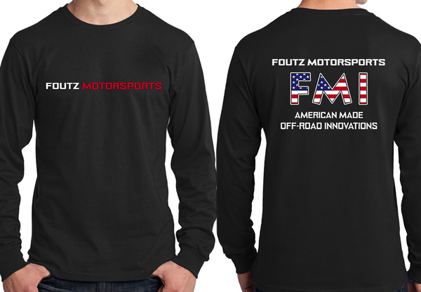FMI AMERICAN FLAG LOGO SHIRT - MENS LONG SLEEVE - Foutz Motorsports LLC