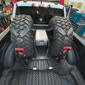 Raptor (2010-2024) Dual Tire Carrier Quick Release Modular Bed Organiz ...