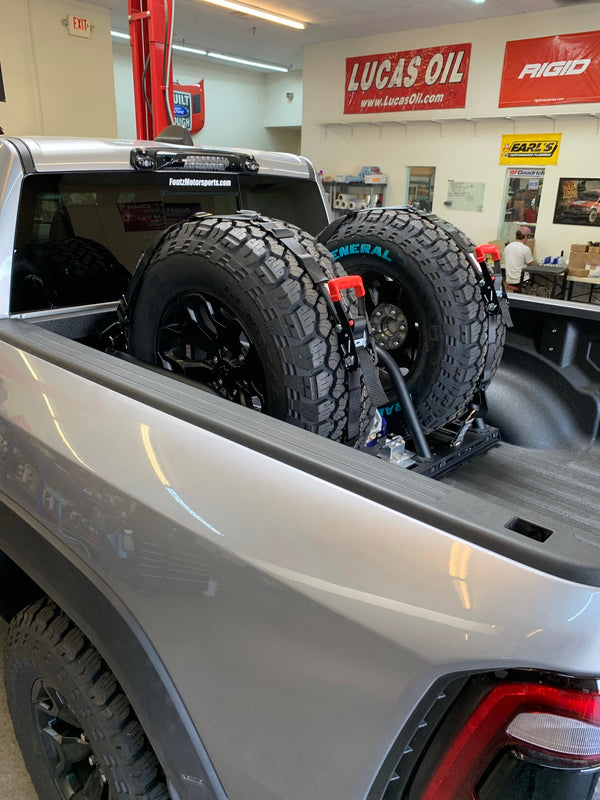 Dual Tire Carrier Quick Release Modular Bed Organizer - Foutz ...